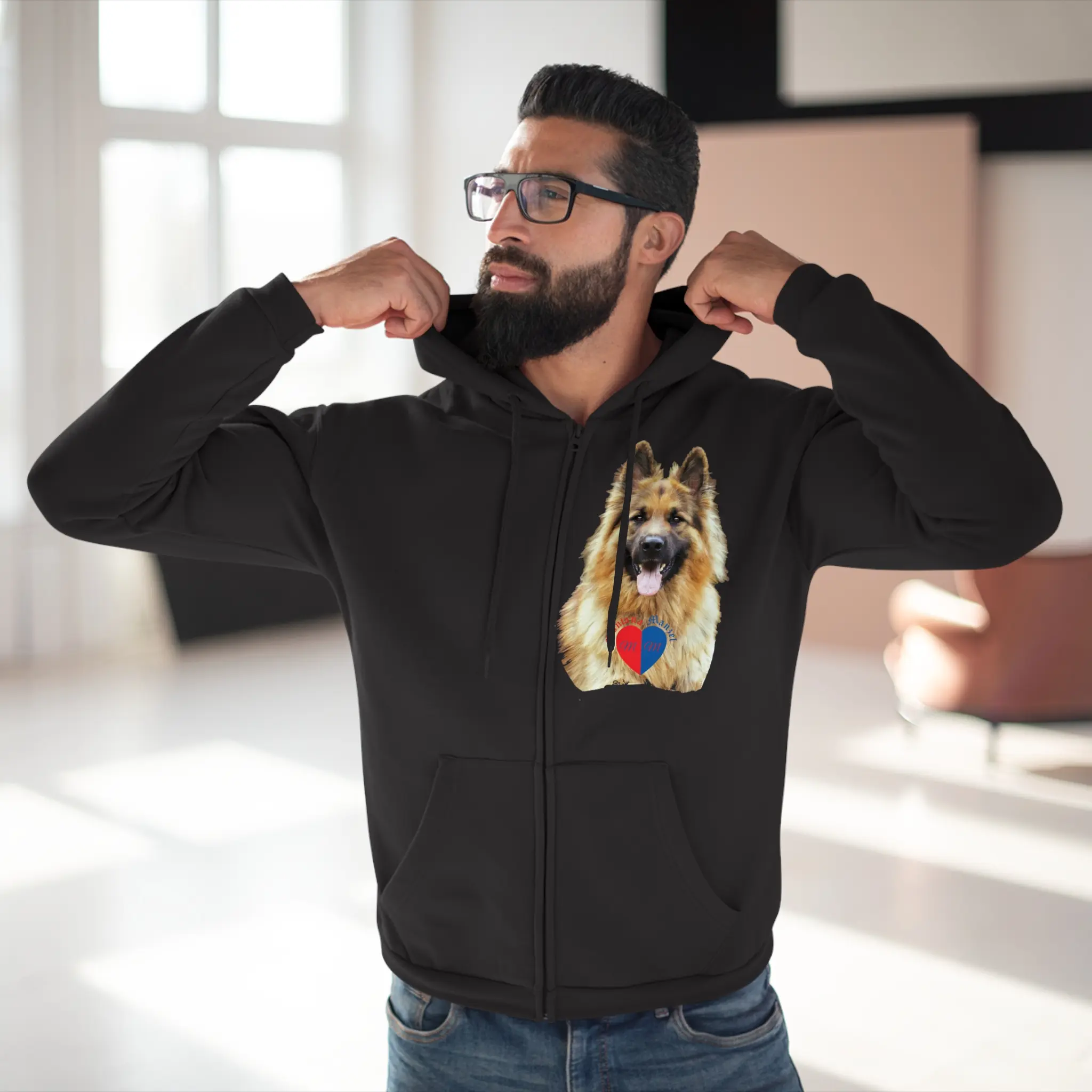 Montana Manzel German Shepherd Loyalty Hoodie - Unisex available in Red ...