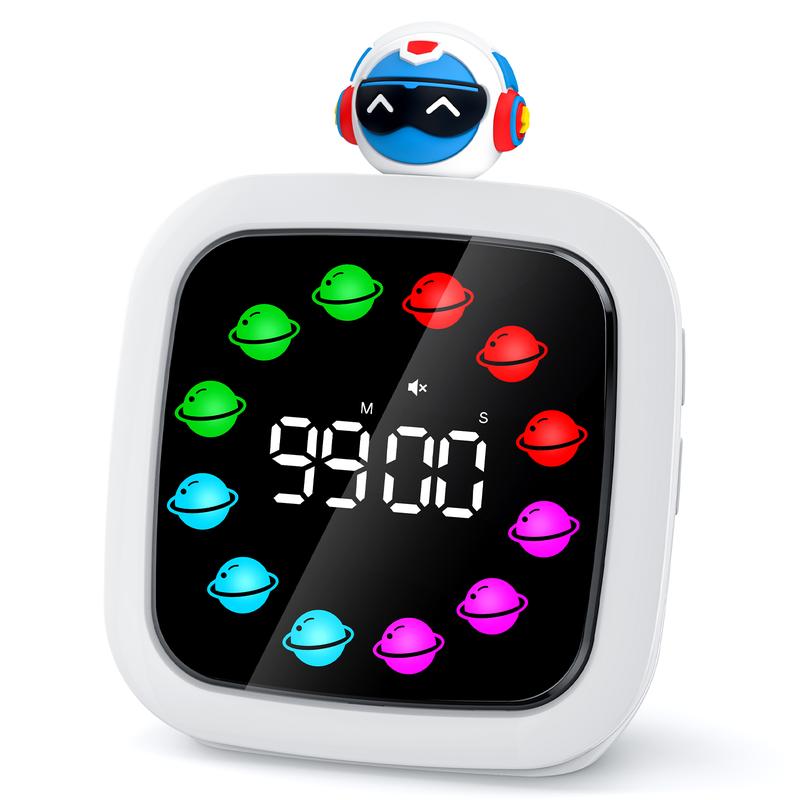 Digital Visual Timer for Kids,Rechargeable 99-Minute Silent Countdown ...