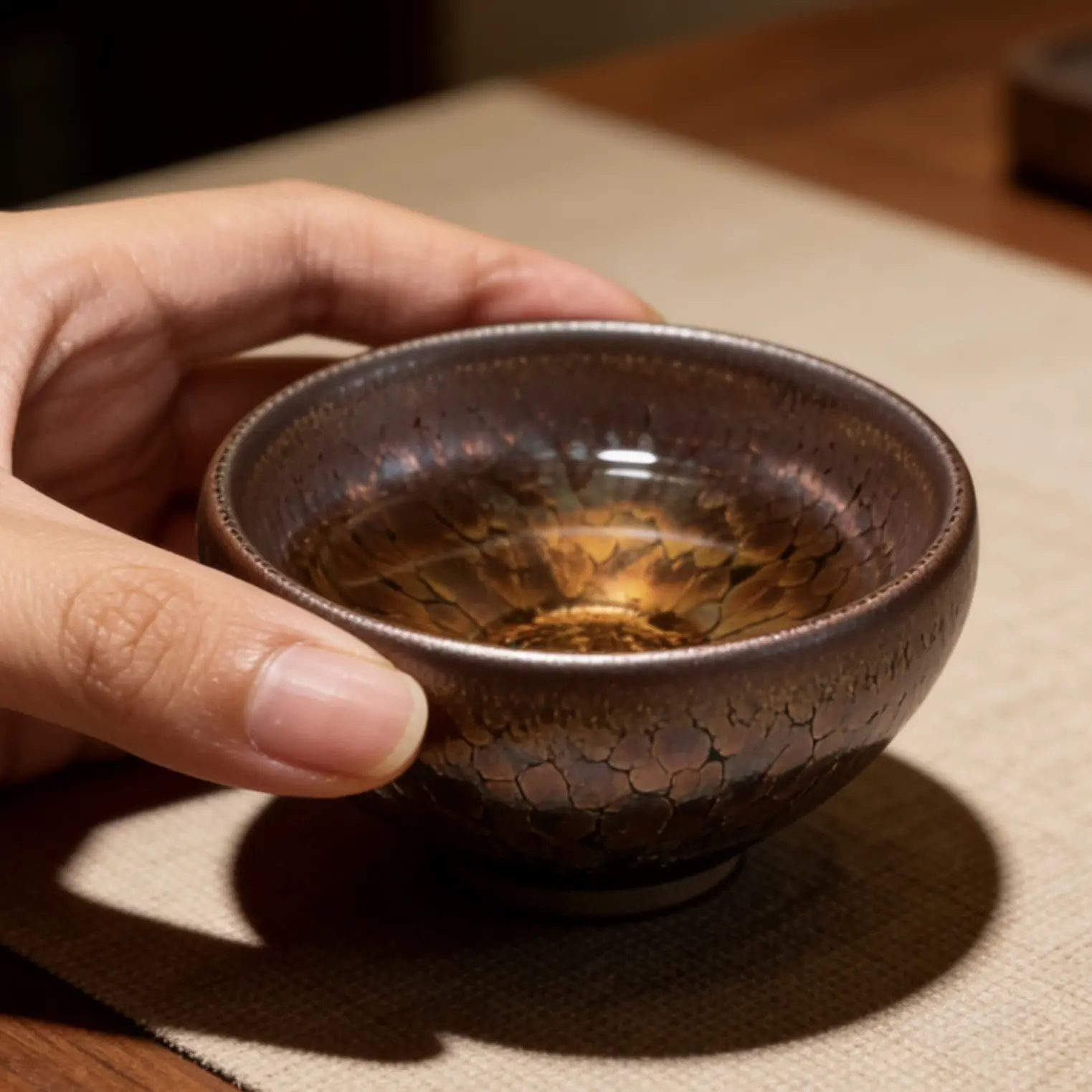 Authentic Handmade Jianzhan Tea Cup, Chinese Tenmoku Kiln Change Teacup ...