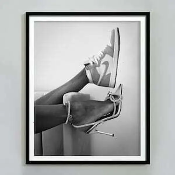 [Sale off up to 65%][Free Ship][No Frame] Heels and Sneakers Print ...