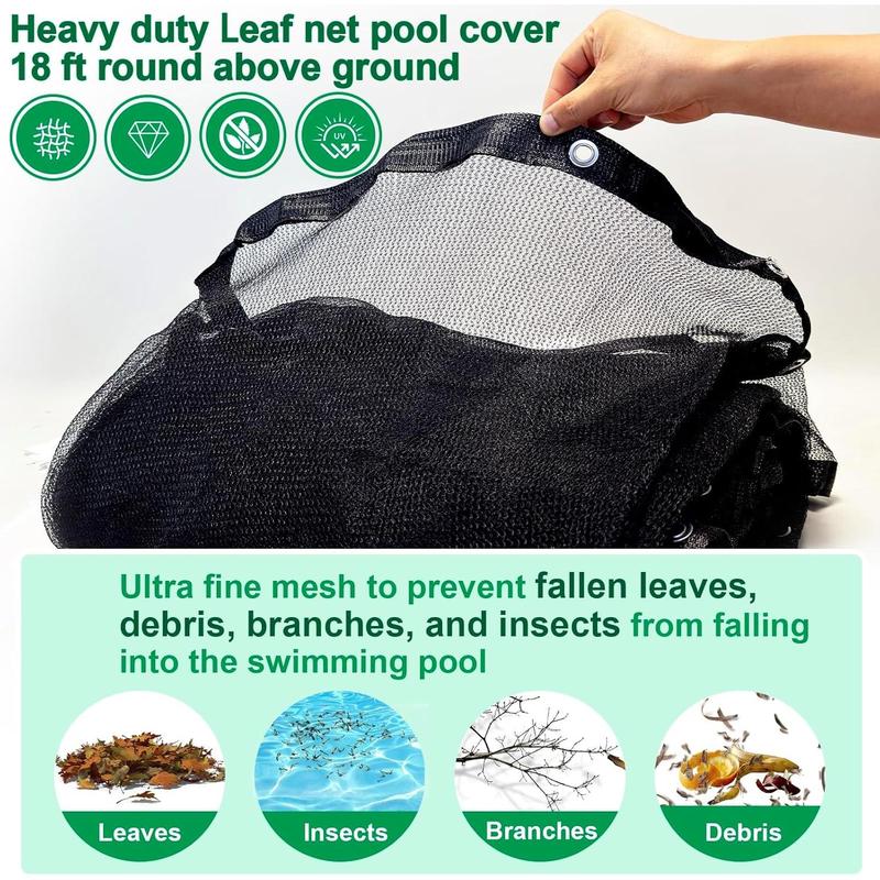 Mesh Pool Covers for Above Ground Pools 18 Foot, Round Swimming Pool ...