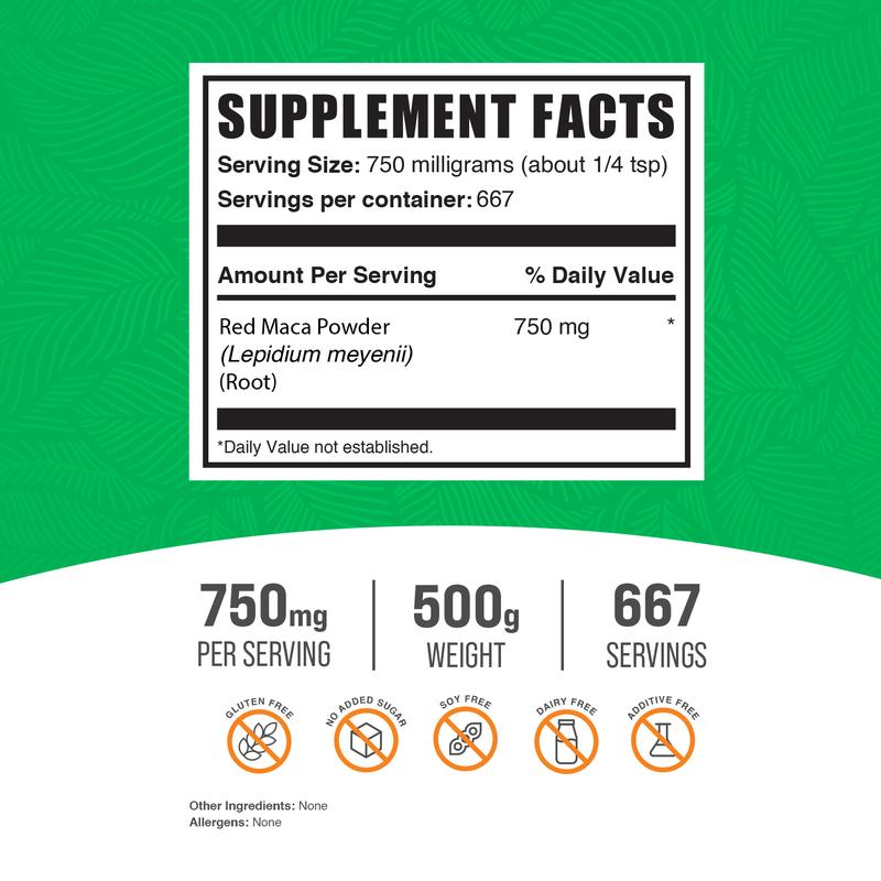 BulkSupplements - Red Maca Root Powder - Energy Boost - Healthy Skin ...