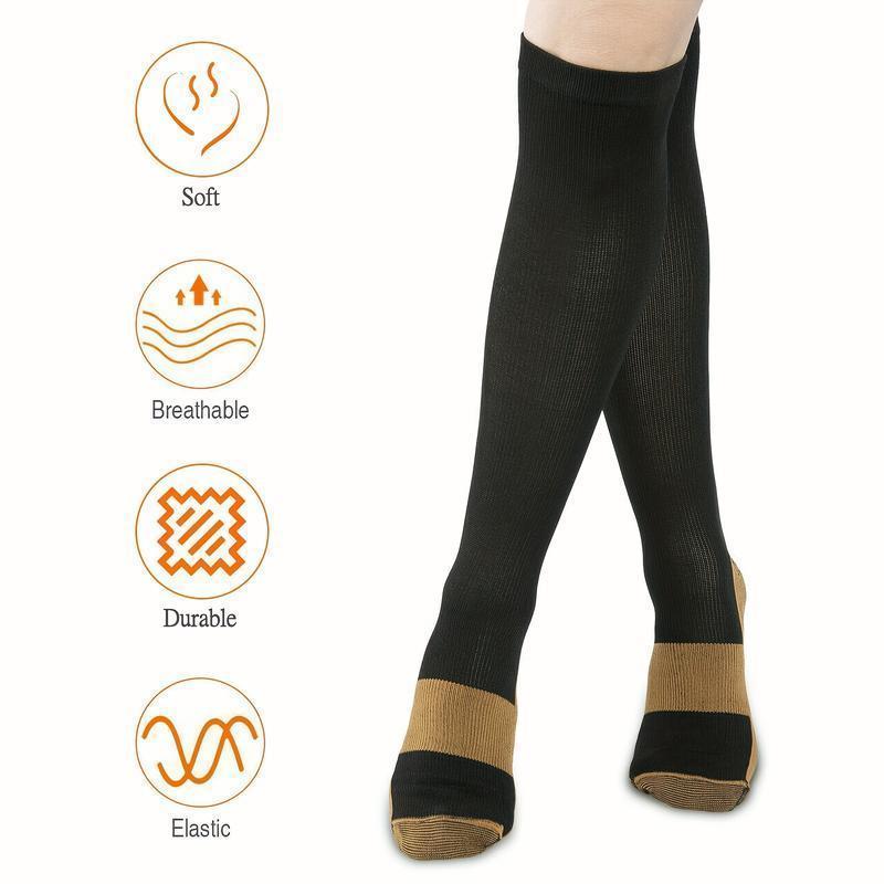 10 Pairs of Copper Compression Socks for Women and Men, Promote Blood ...