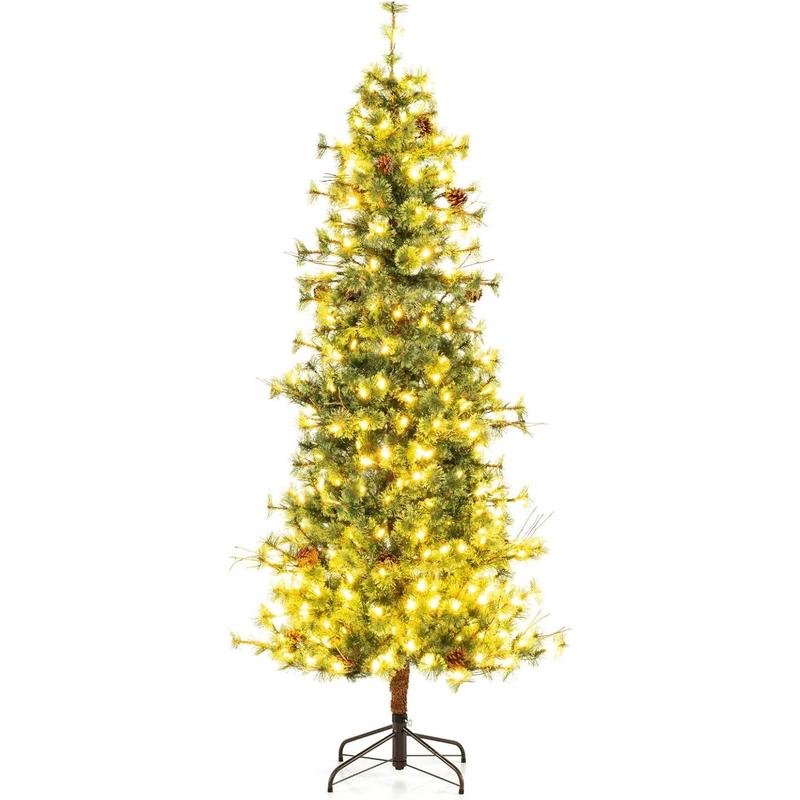 7 FT Pre-Lit Artificial Christmas Tree, Cashmere Xmas Tree with 502 ...