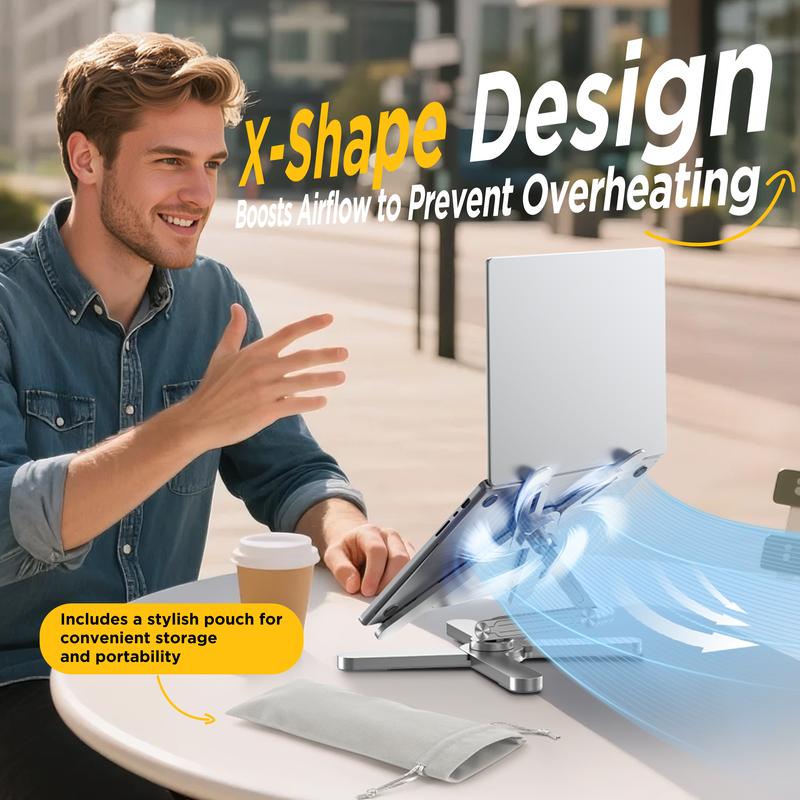 FoldWise X Premium Laptop Stand for Desk - 100% Aluminum, Portable ...