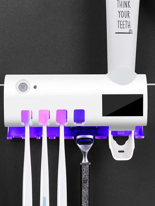 Smart UV Toothbrush Sanitizer Holder & Toothpaste Dispenser - TikTok Shop