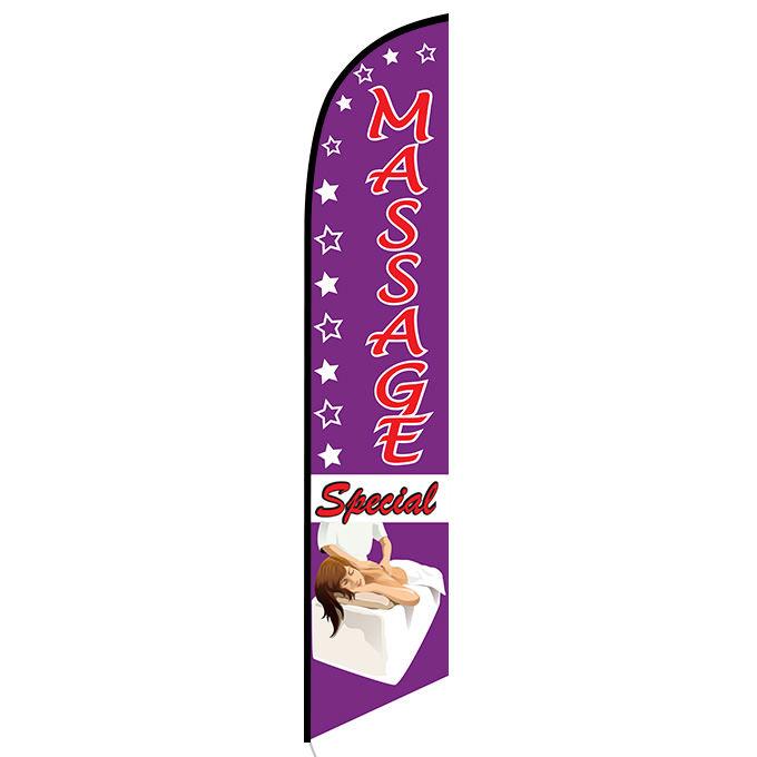 MASSAGE Special 12ft Feather Banner Swooper Flag - FLAG ONLY (3)
