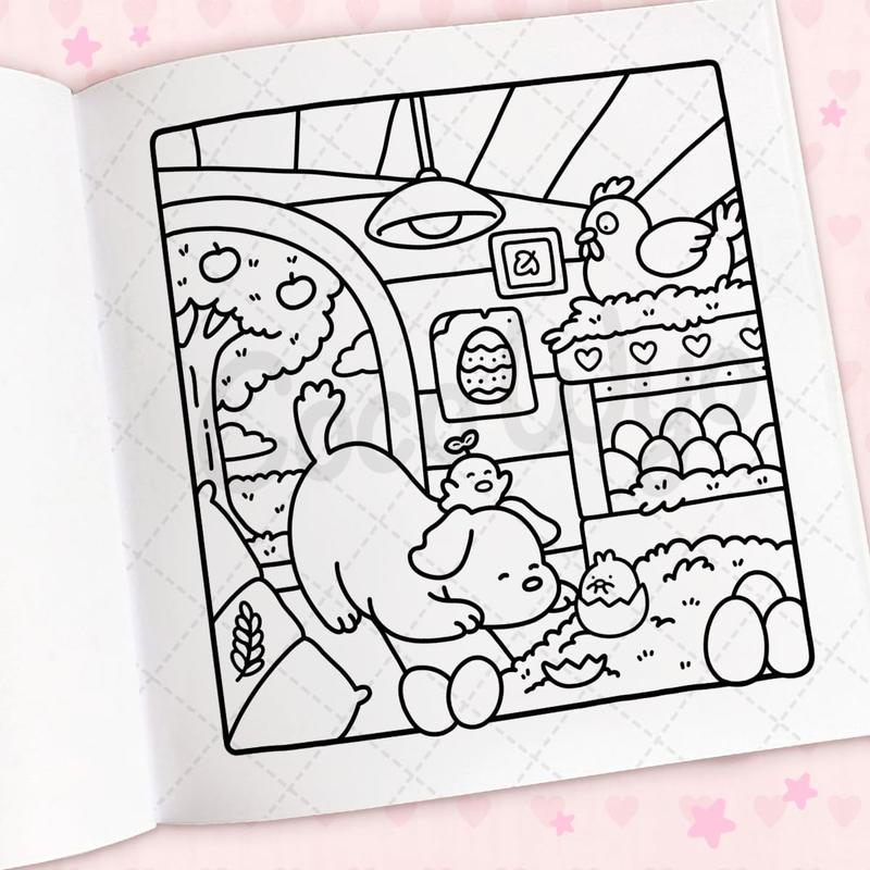 Cozy Cuties: Coloring Book for Adults and Kids (Spiral Bound) - TikTok Shop