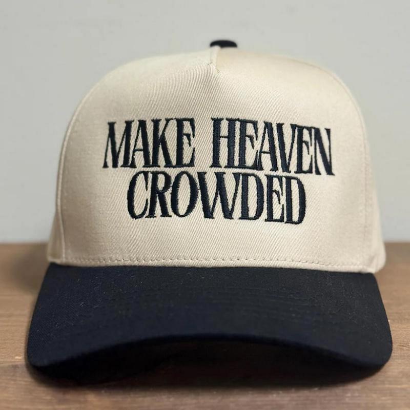 MAKE HEAVEN CROWDED TwoTone Trucker Hat Embroidered Headwear Adjustable ...