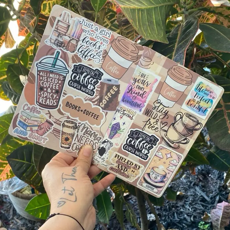 Coffee and Books Kindle Inserts - Decorative Coffee Theme for Book ...