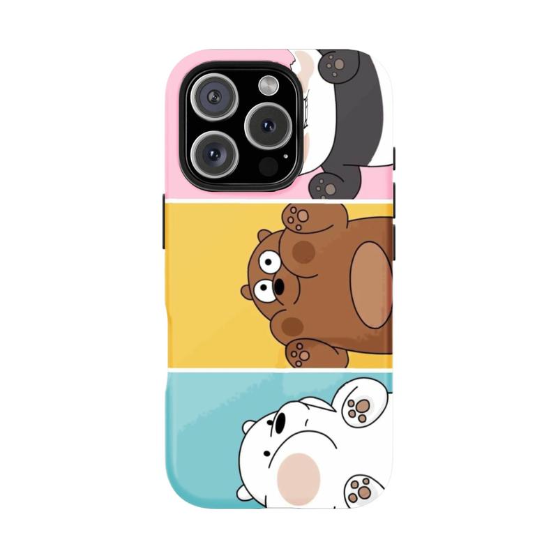 We bare bears Phone Case: Grizzly Panda Ice Bear Camping with Tent ...