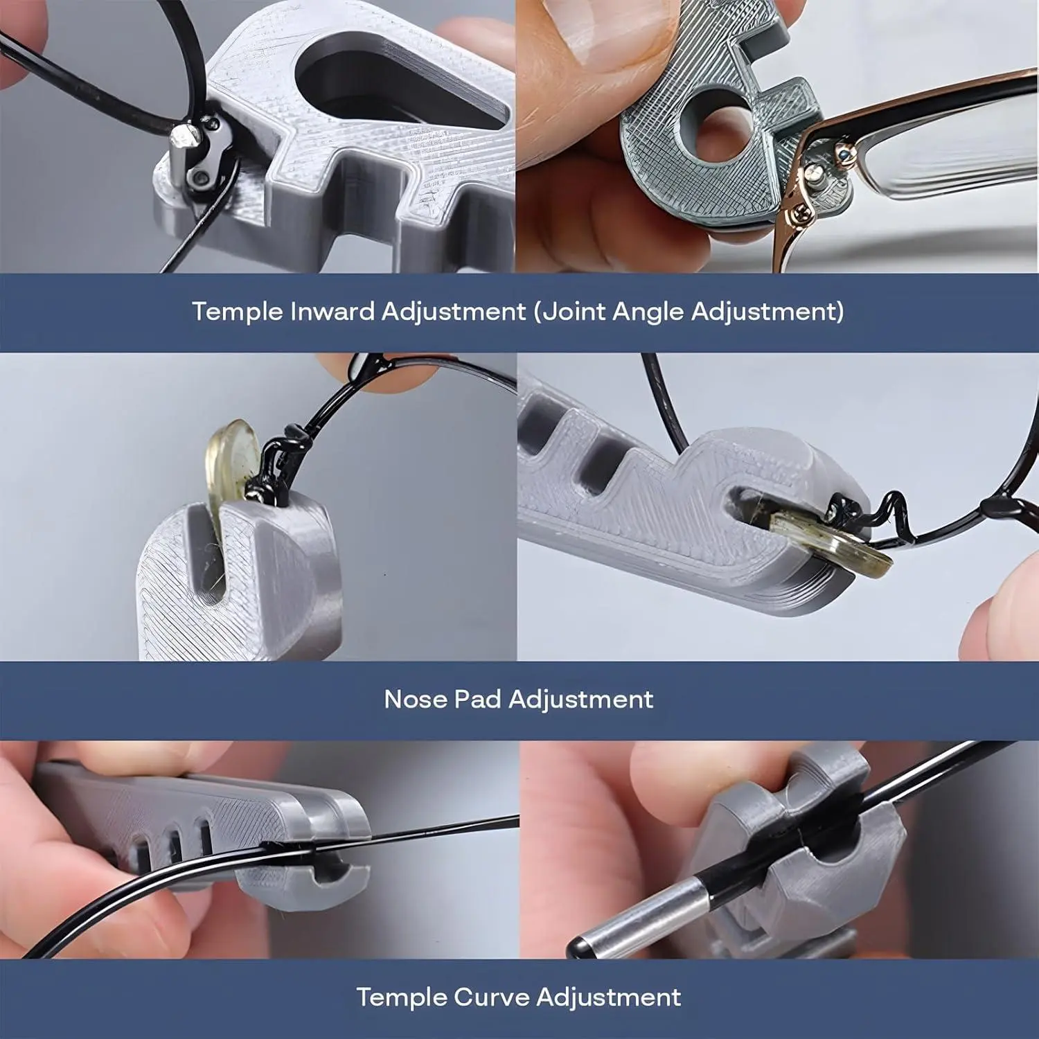 DIY Glasses Repair Tool Set 2PC | Frame Bender & Curvature Adjuster ...