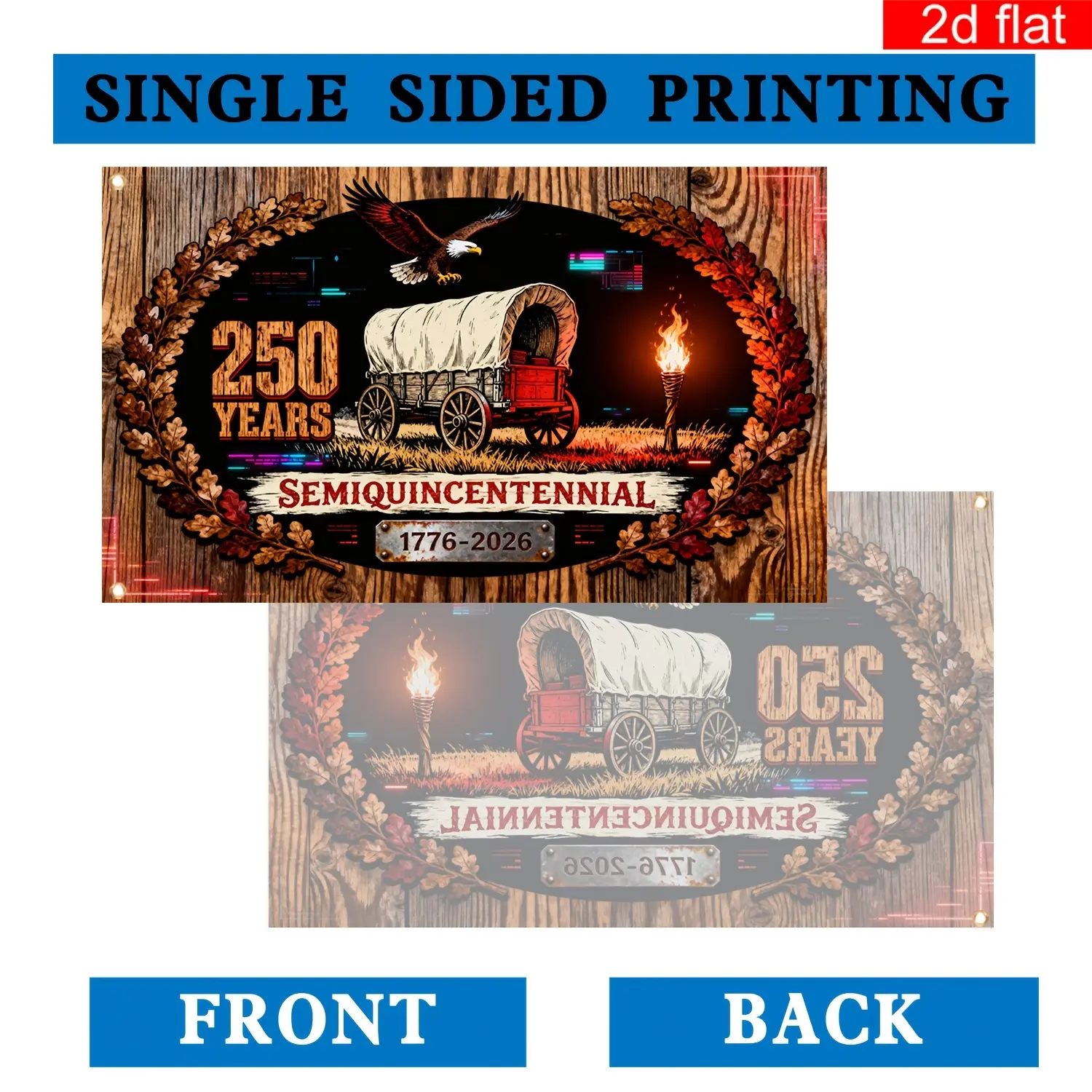 1pc 250th Anniversary American Independence Banner 1776-2026, Durable ...