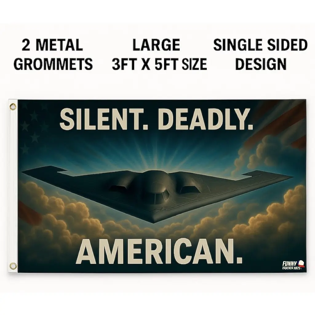 Silent Deadly American Flag – 3x5ft Stealth Bomber Design – Patriotic ...
