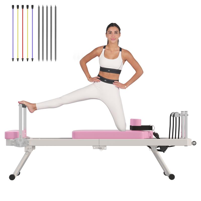 Reformer Pilates Reformer Foldable Machine with 330.5lbs Weight ...