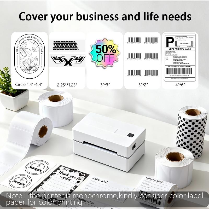 Bluetooth Label Thermal Printer 4x6, Wireless Shipping Parcel Printer ...