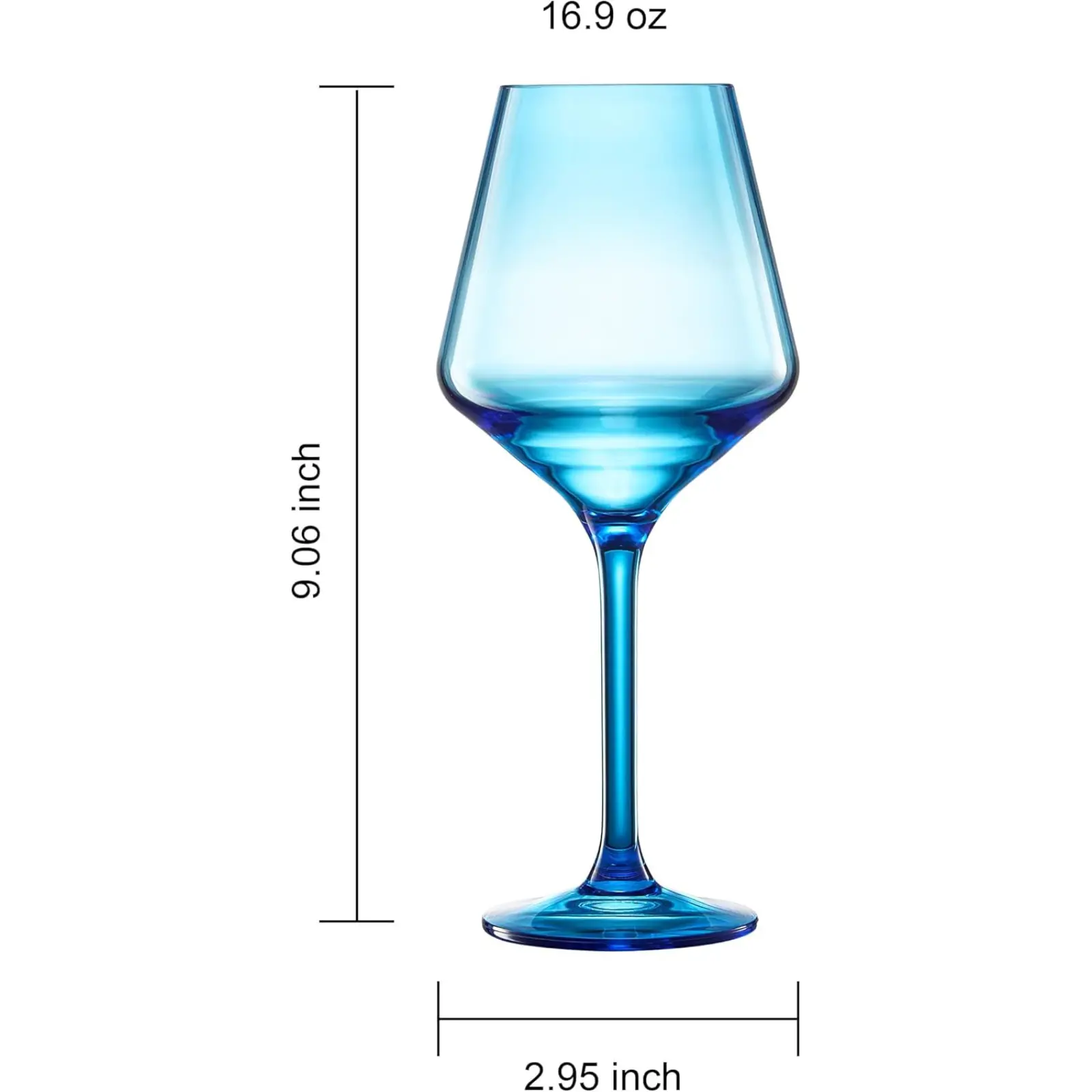 European Style Plastic Crystal Unbreakable Stemmed Wine Glasses | Set ...