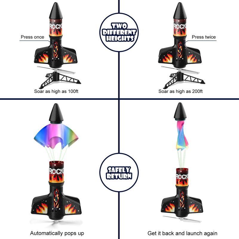 Rocket Launcher for Kids, Self Launching Motorized Air Rocket Toy ...