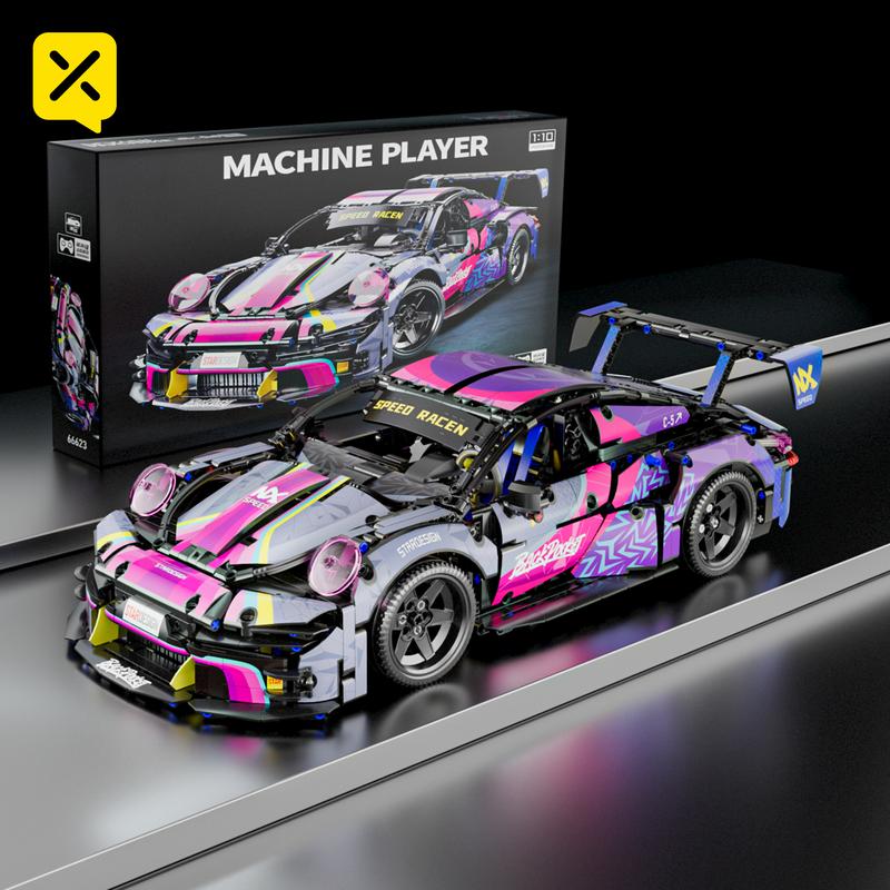 【1:10】911 Colorful Building Blocks Assembly Race Car Science and ...