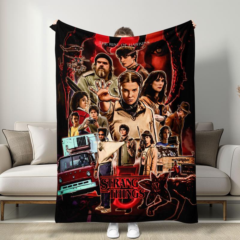 Stranger Things Dark Cool Blanket, Full Print Classic Characters ...