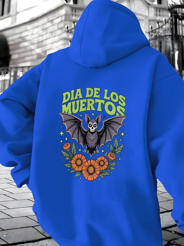 Mexican Day of the Dead Hoodie, Loose Oversized Fit, Pop Art Print ...