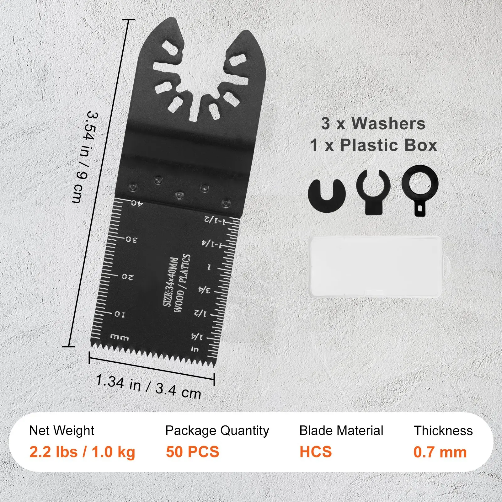 fathersdaygift VEVOR 50PCS Oscillating Saw Blades, Universal Quick ...