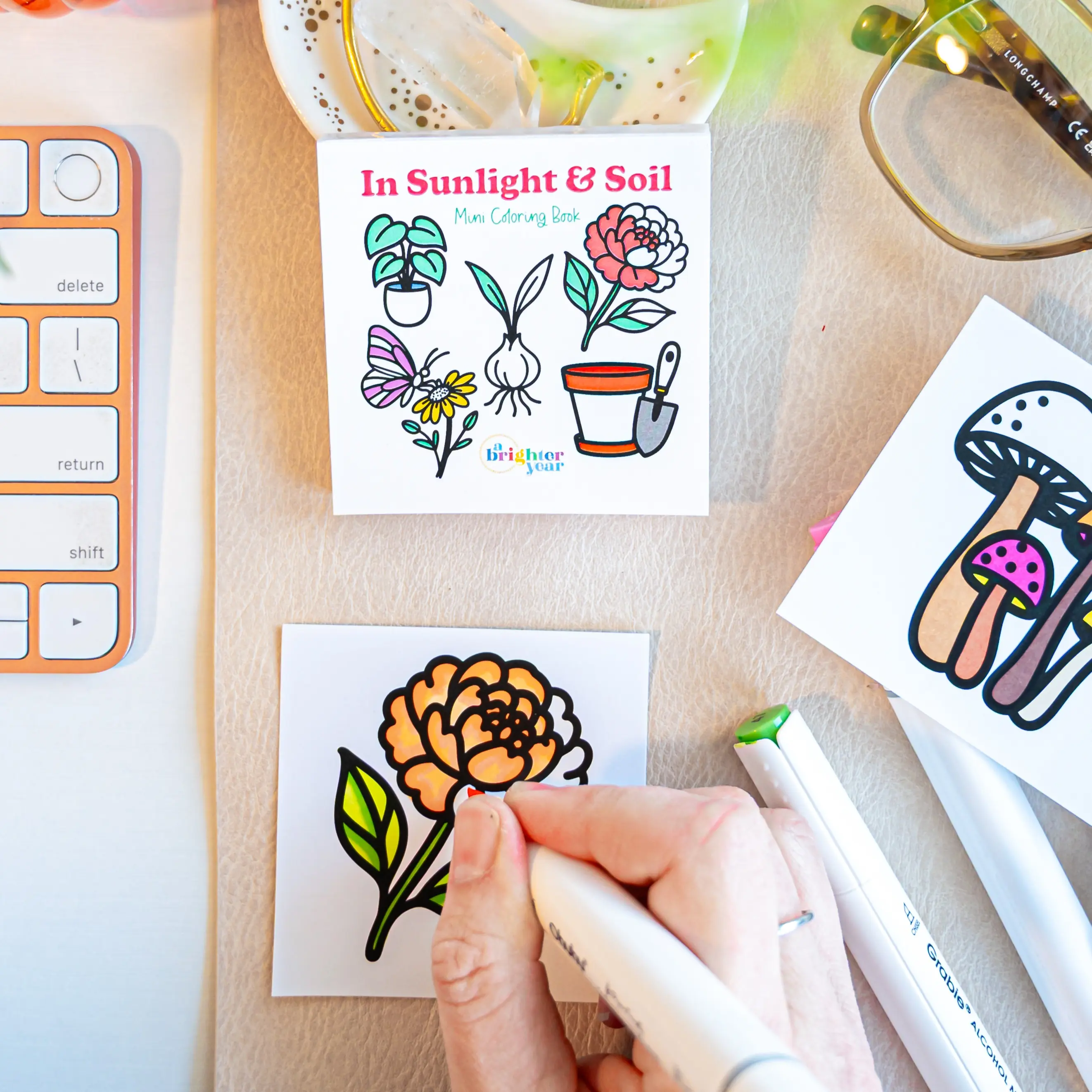 In Sunlight & Soil Mini Coloring Book - Plants, Garden, Flowers Themed ...