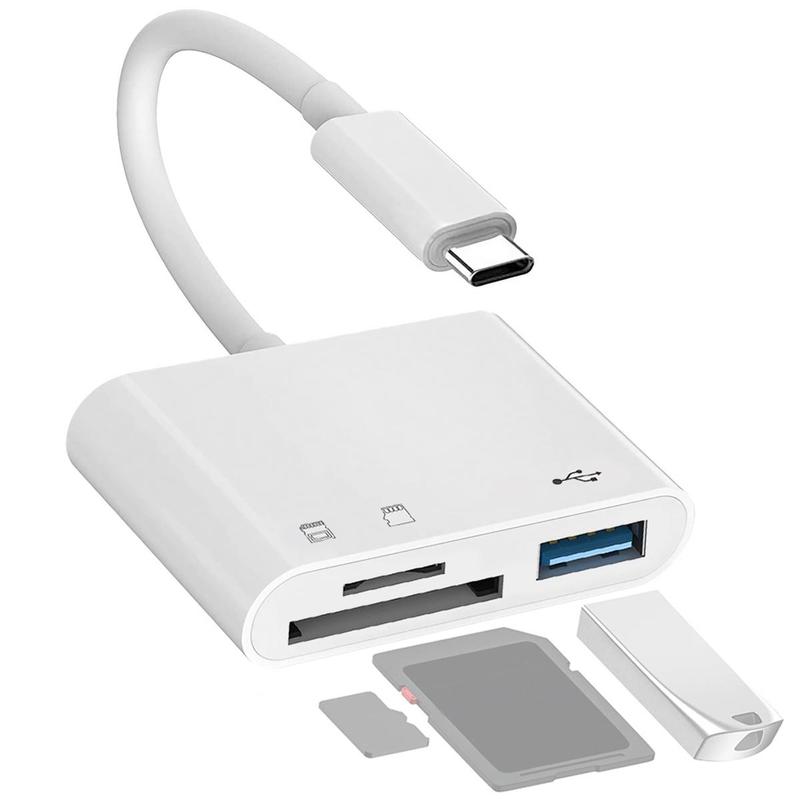 USB Type-C or Micro-USB to SD Card Reader, OTG USB Data Cable, Micro SD ...