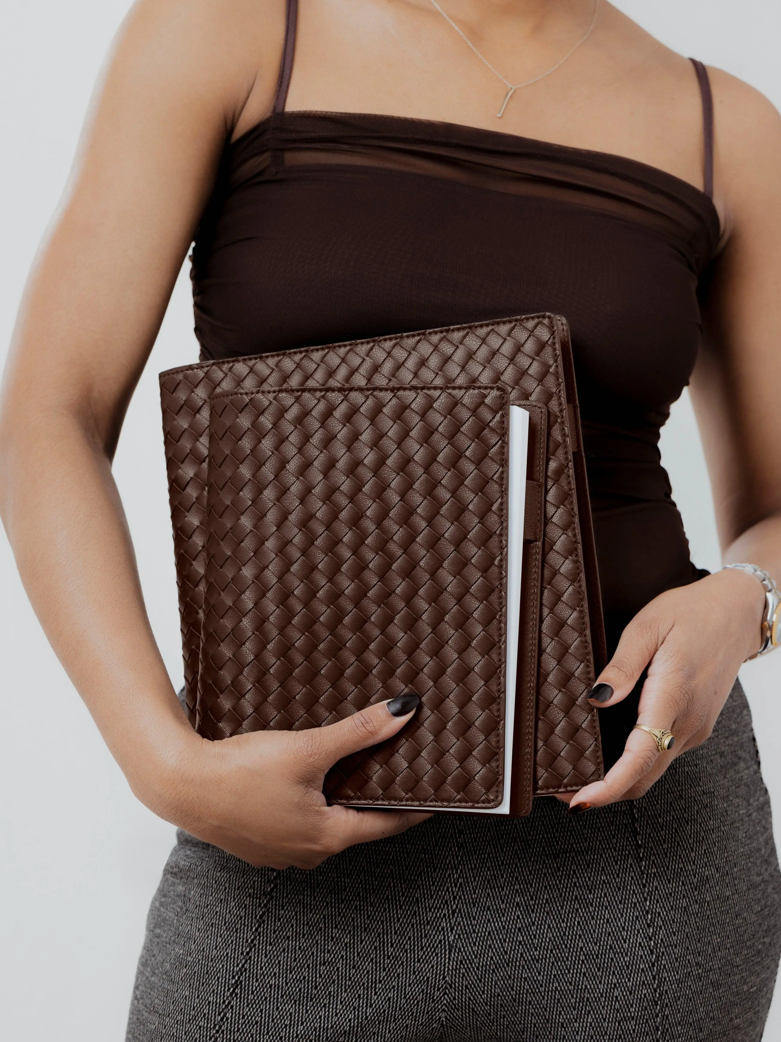 Woven Leather Folio Cover | HP Classic - TikTok Shop