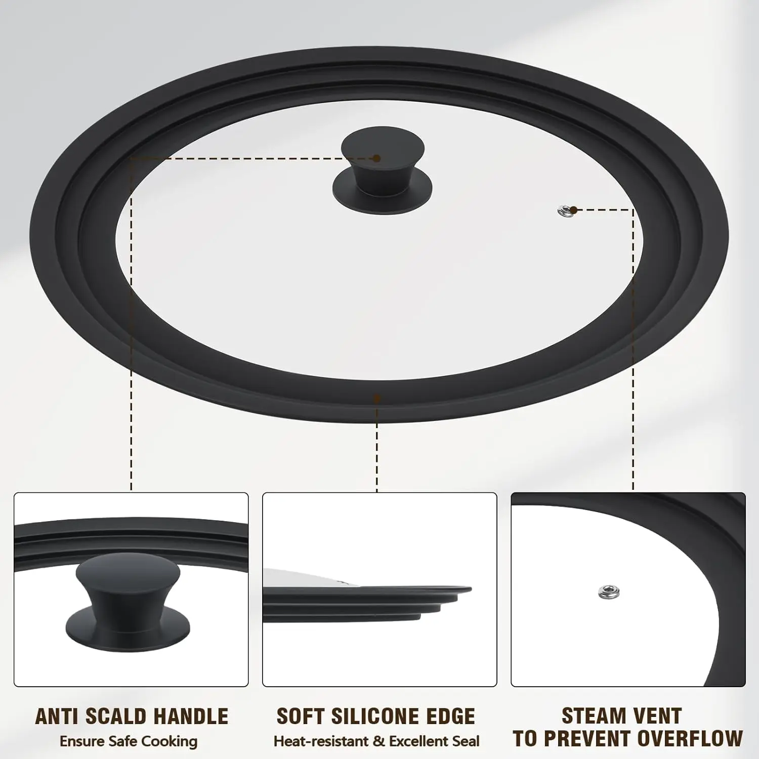 Extra Large Universal Pot Lid Suitable for 13inch , 14inch , 15inch ...