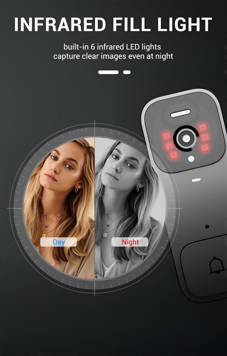 2025 Upgraded X7/X8 Wireless Video Doorbell with Screen No Wi-Fi No ...