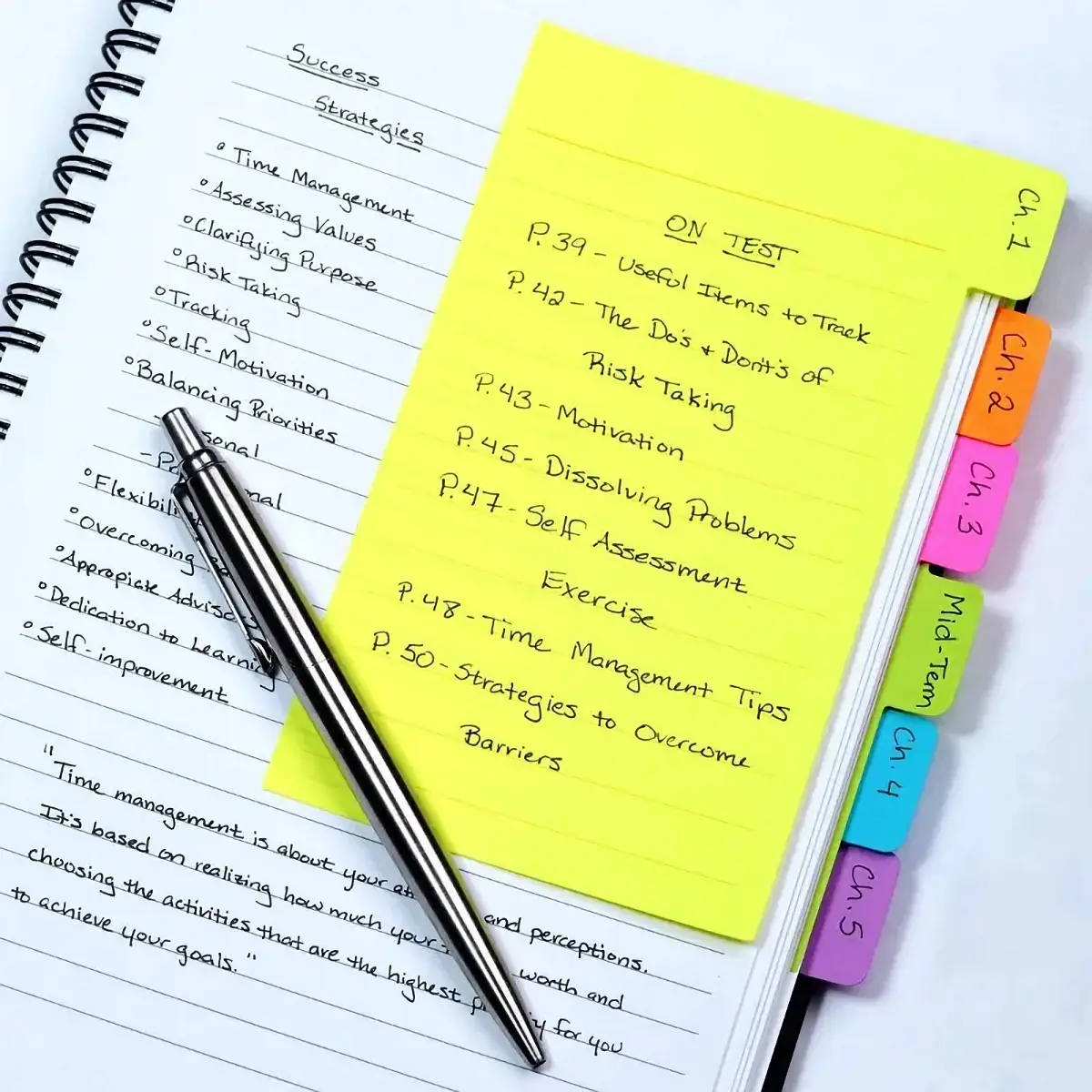 Index Divider Sticky Note, 1 Count Tabbed Self-stick Lined Note Pad ...