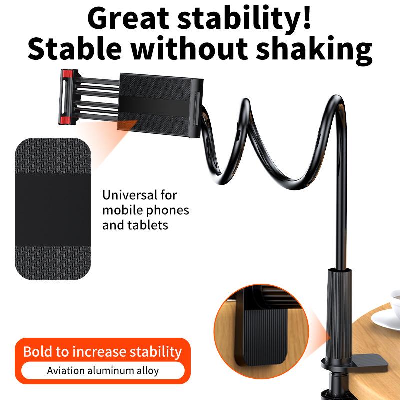 Gooseneck Phone Holder for Bed & Desk – Flexible Long Arm Clamp Mount ...