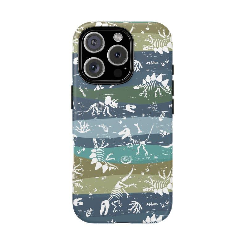Dual Layer Dinosaur Fossil Phone Case for iPhone Protective Sturdy ...