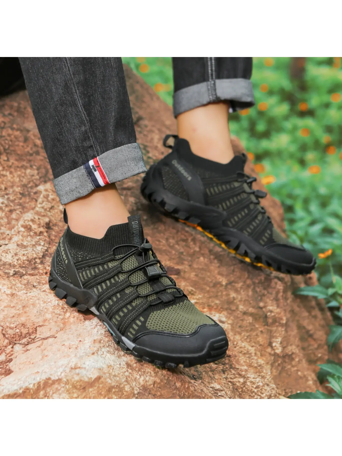 A pair of men's outdoor wading canyoning shoes, Durable Outdoor Hiking ...
