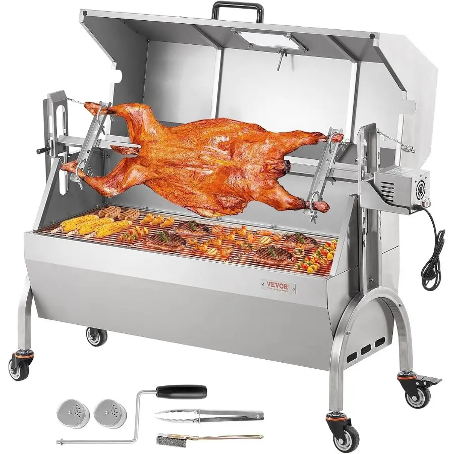 VEVOR Universal Grill Rotisserie Kit for Grills, Electric BBQ Grill ...