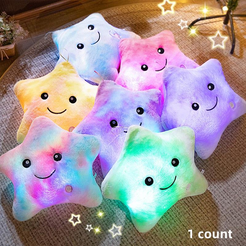 Luminous Star Shaped Plush Toy, 1 Count Cute Plushie Toy, Creative ...