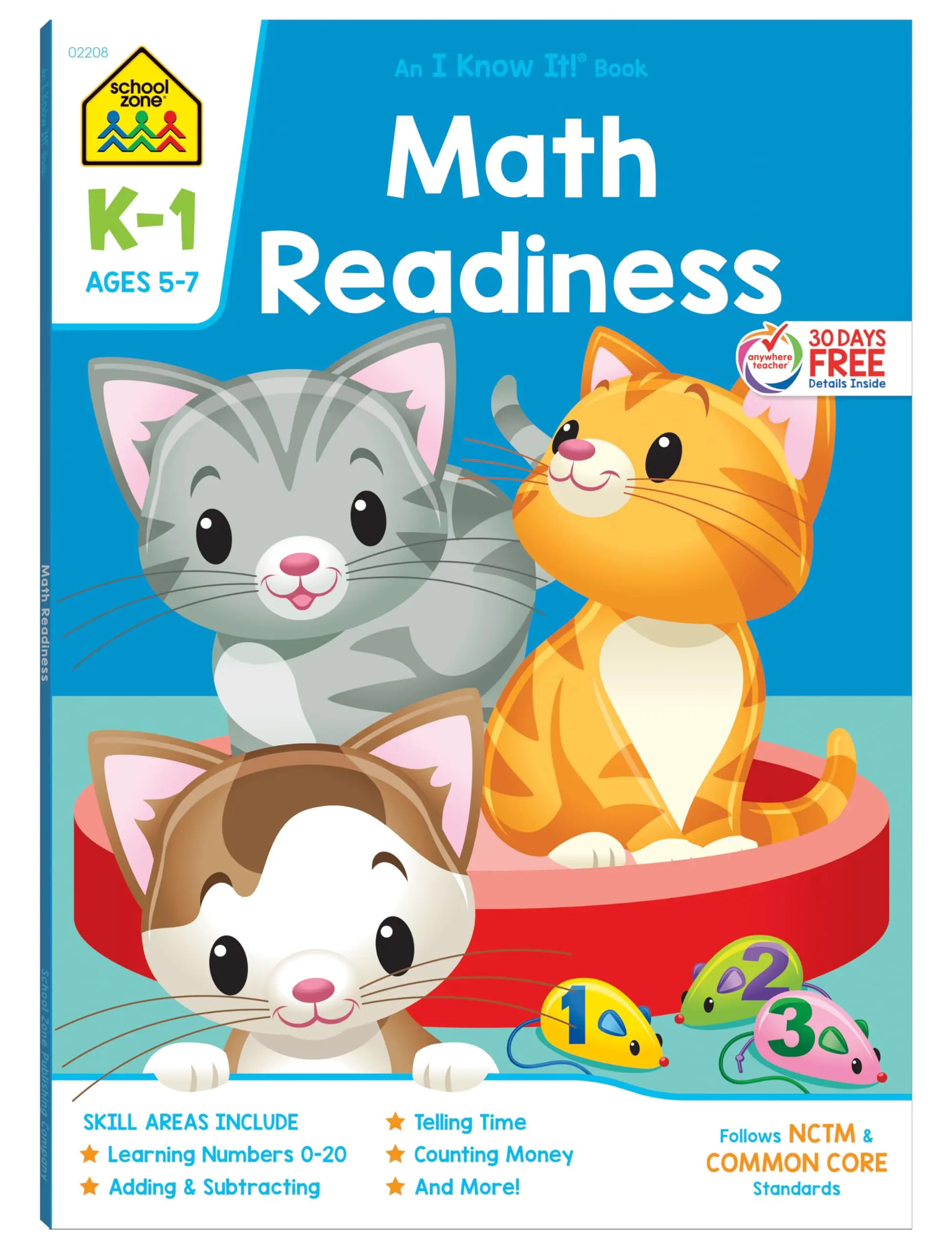 School Zone Math Readiness Grades K-1 Workbook -- School Zone ...
