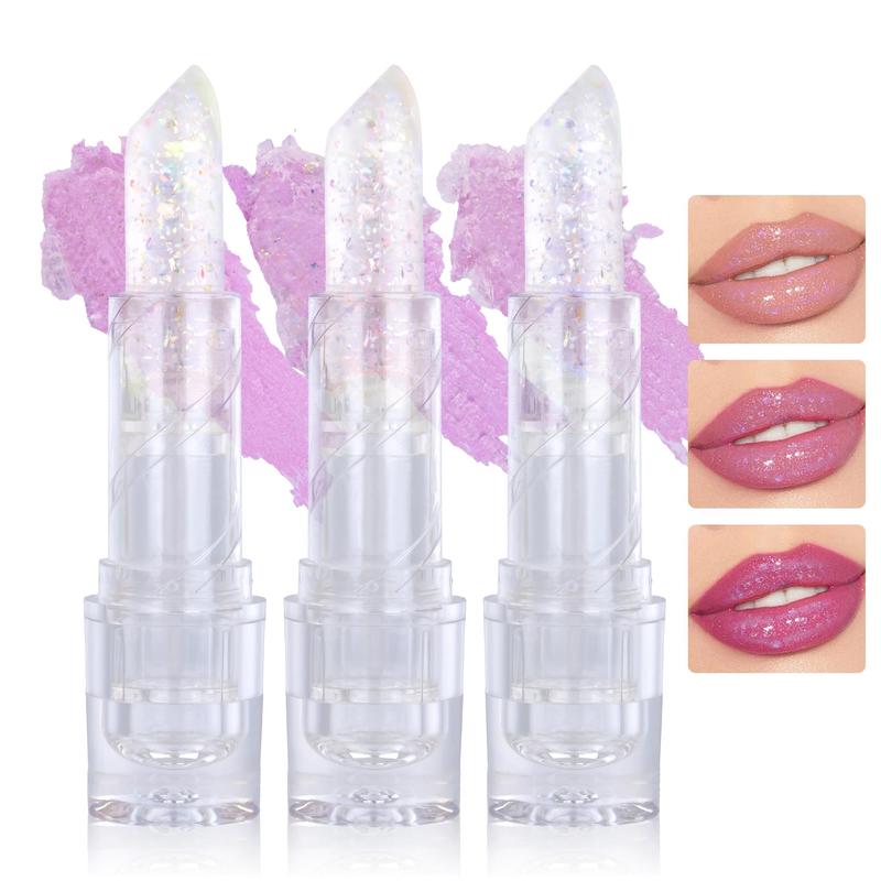 Clear Color Changing Lipstick, 3 Counts/set Long Lasting Moisturizing ...