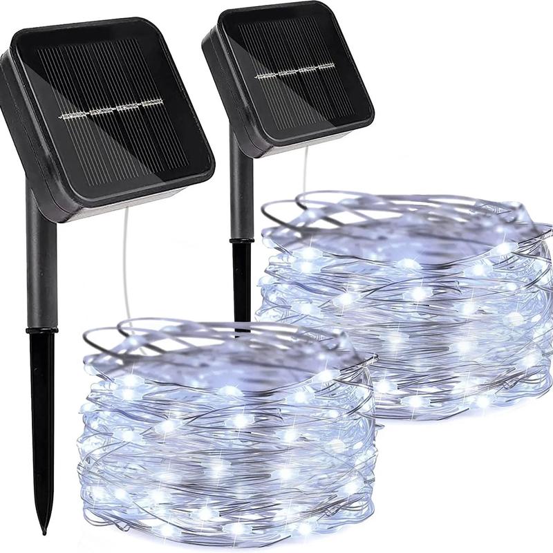 Solar Powered LED Light String, Waterproof Solar Decorative Lamp with 8 ...