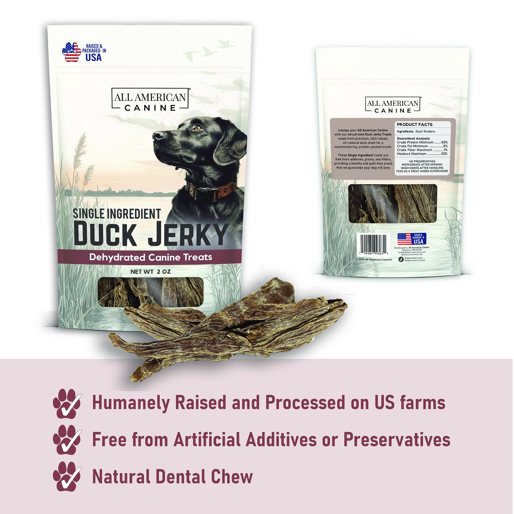 ALL AMERICAN CANINE QUACK PACK Duck TREAT Bundle Pack Jerky Necks Feet ...