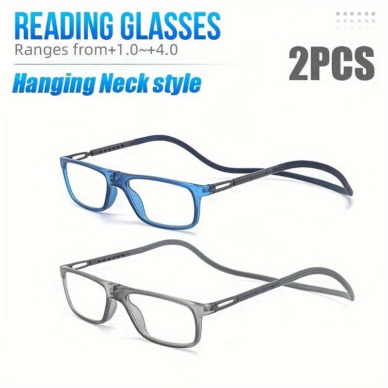 2-Pack Unisex Magnetic Reading Glasses, Fashionable Trendy Magnifiers ...