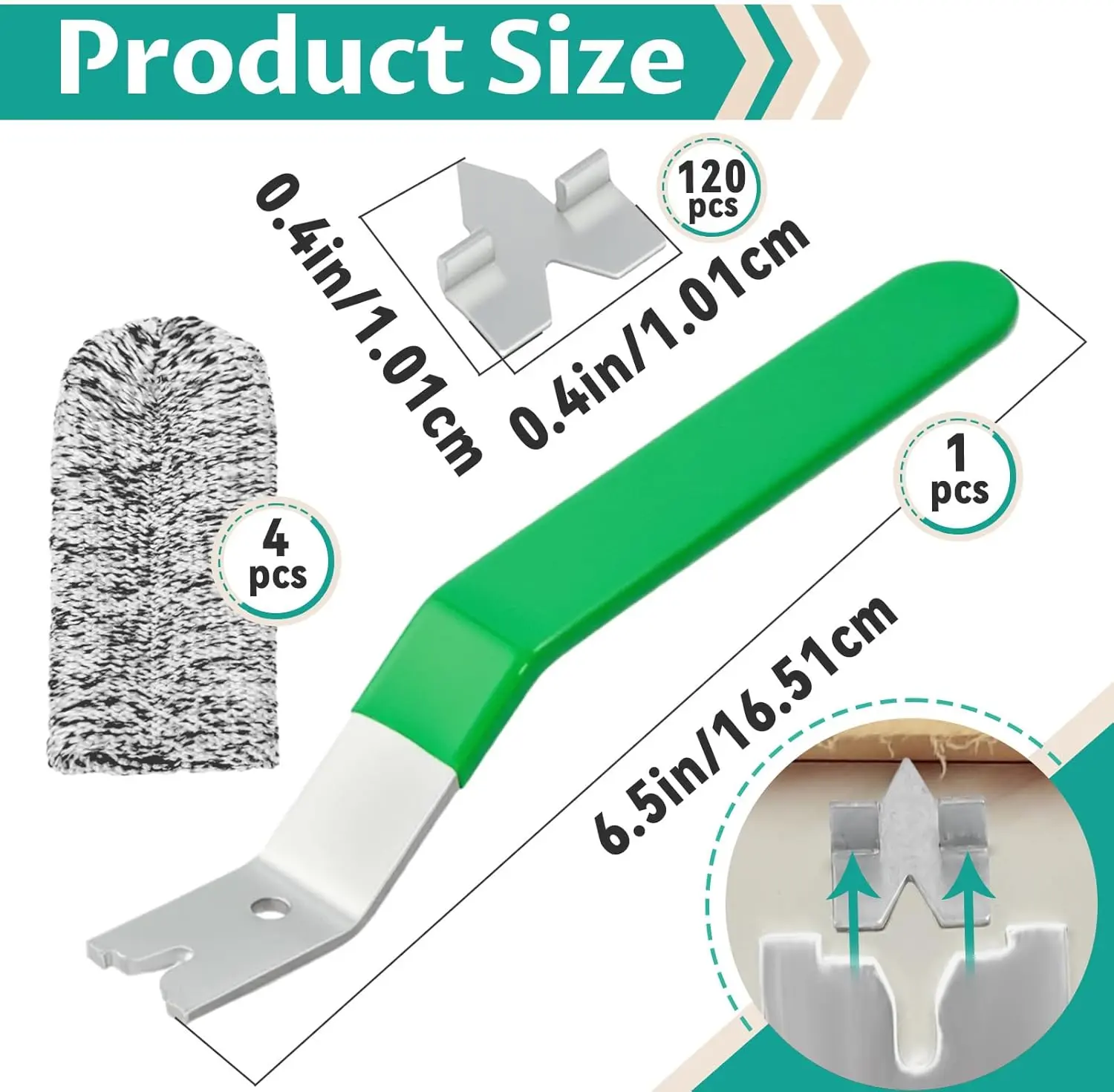 Glazier Push Points Setting Tool with 120 Glazier Points Easy-Grip ...