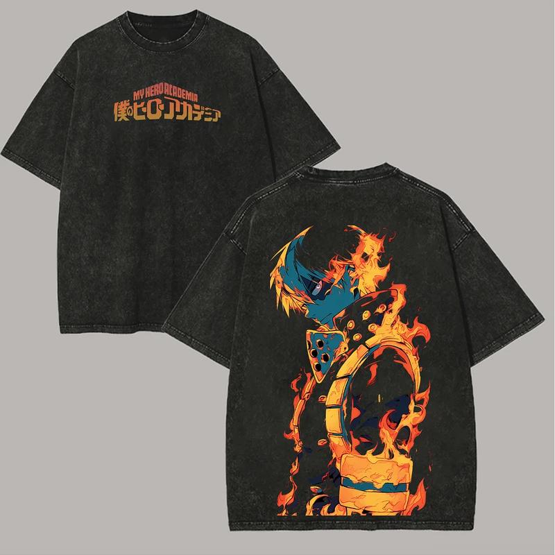 My Hero Academia Shoto Todoroki Printed Unisex Washed T-Shirt - TikTok ...