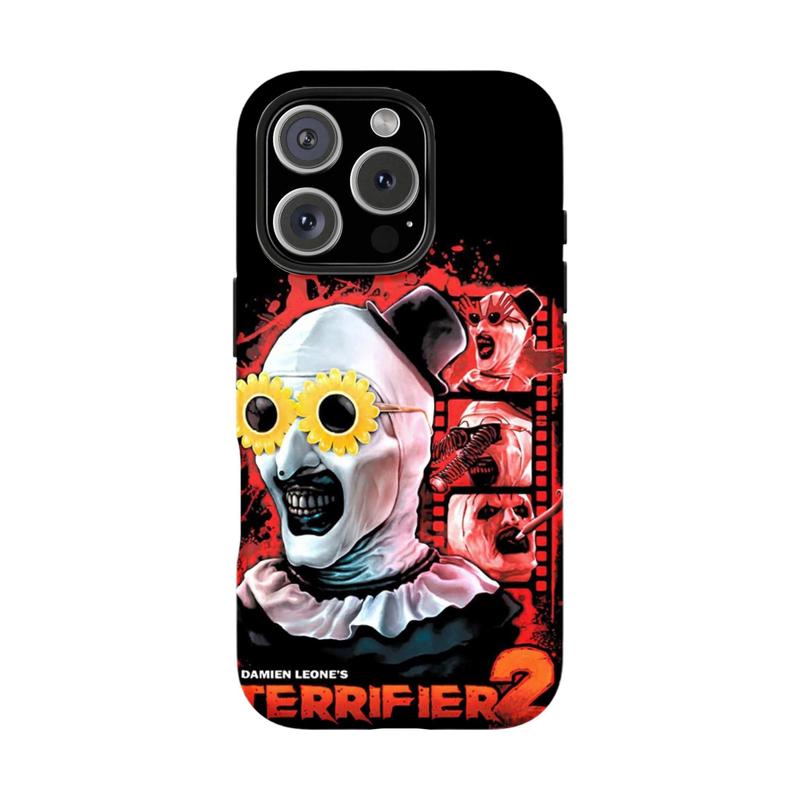 Terrifier 2 Art the Clown Holding Bloody Axe in Dark Alley Phone Case ...