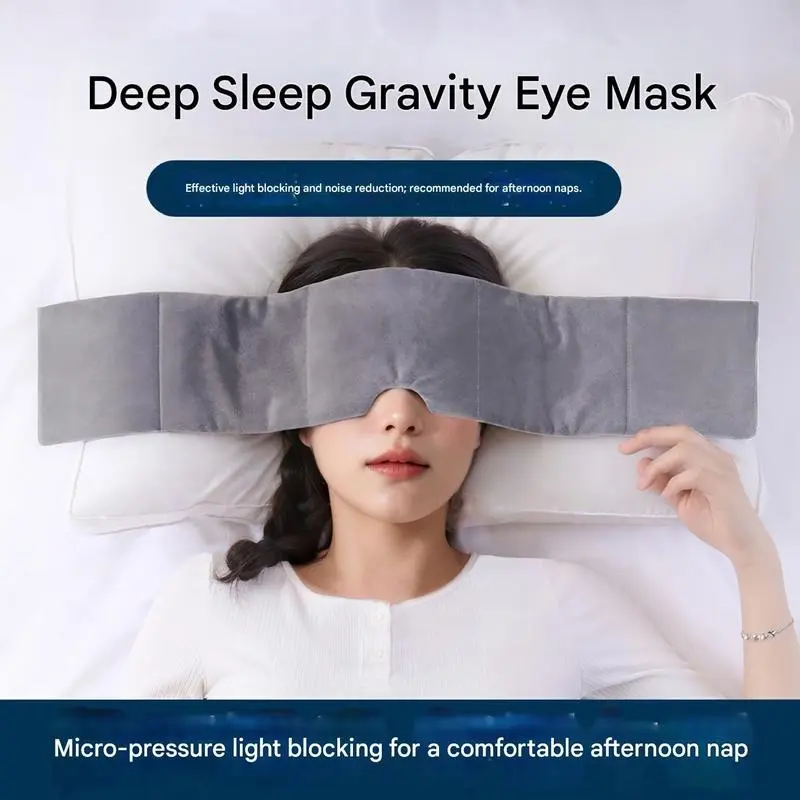 Weighted Gravity Sleep Mask for Adults, Light Blocking Reusable Eye ...