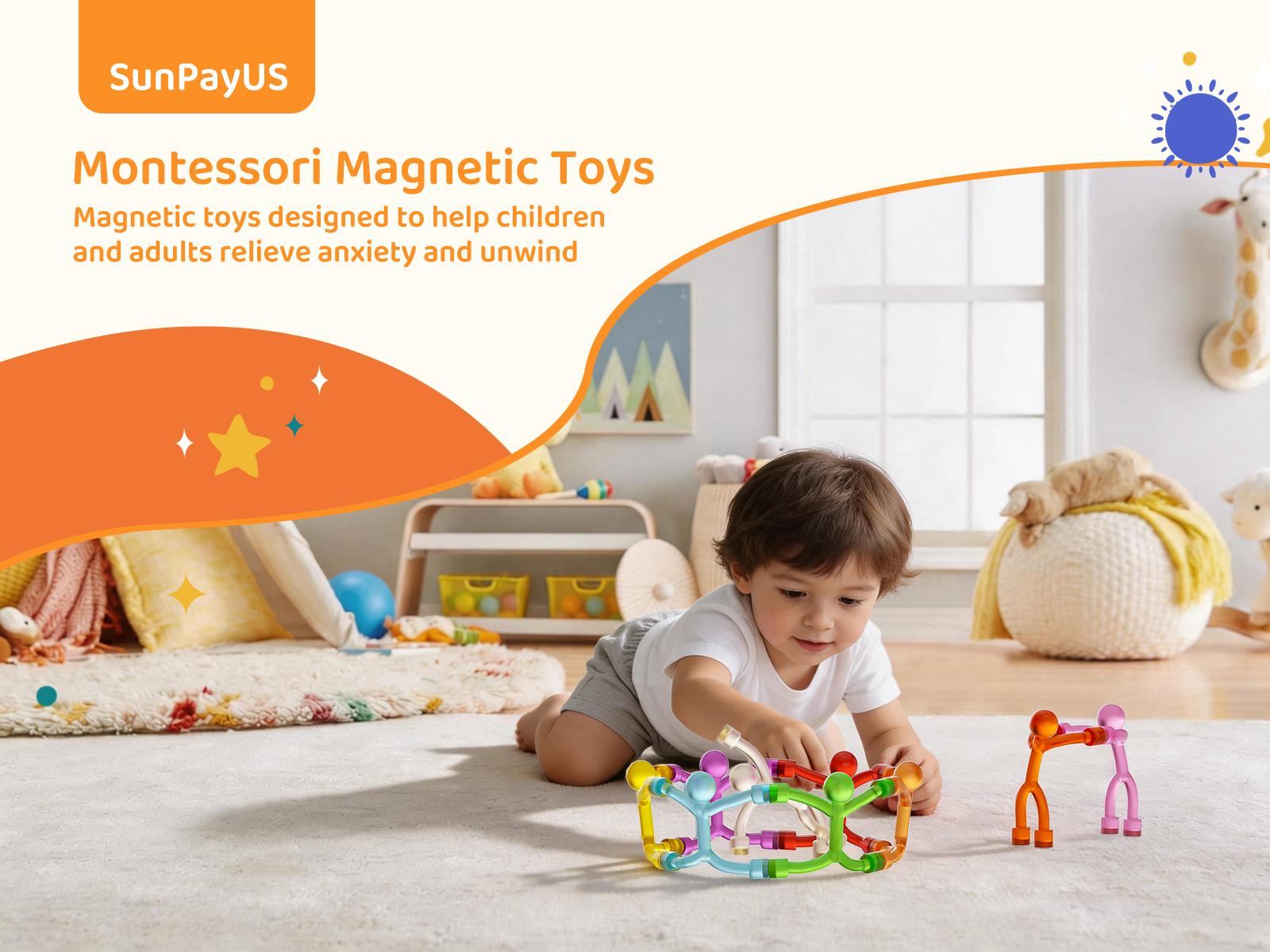 SunPayUS 10Pcs Magnetic Travel Toys, Magnets Men for Kids, Cute ...