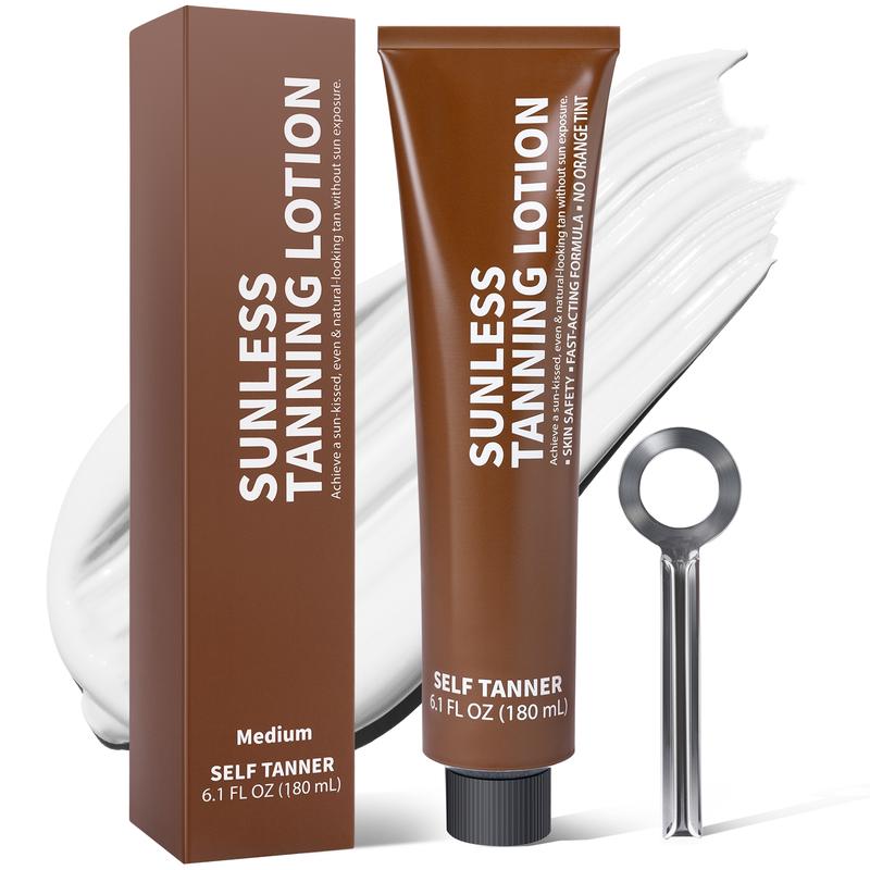 Medium Self Tanner with Reusable Tube Squeezer, Streak-Free, - TikTok Shop