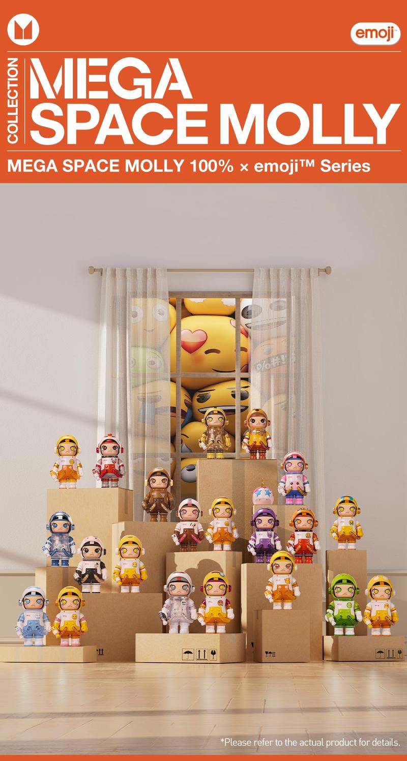 POP MART MEGA SPACE MOLLY 100% × emoji？ Series