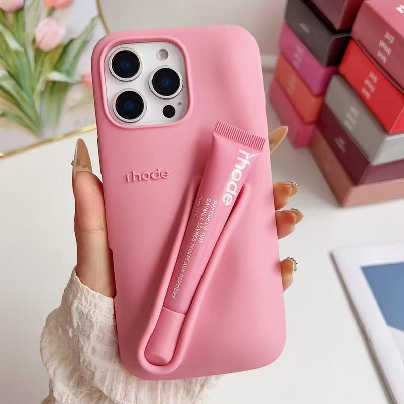 Lipgloss Lipstick Case For iPhone 16e 16 15 14 Plus 13 12 11 Pro Max ...